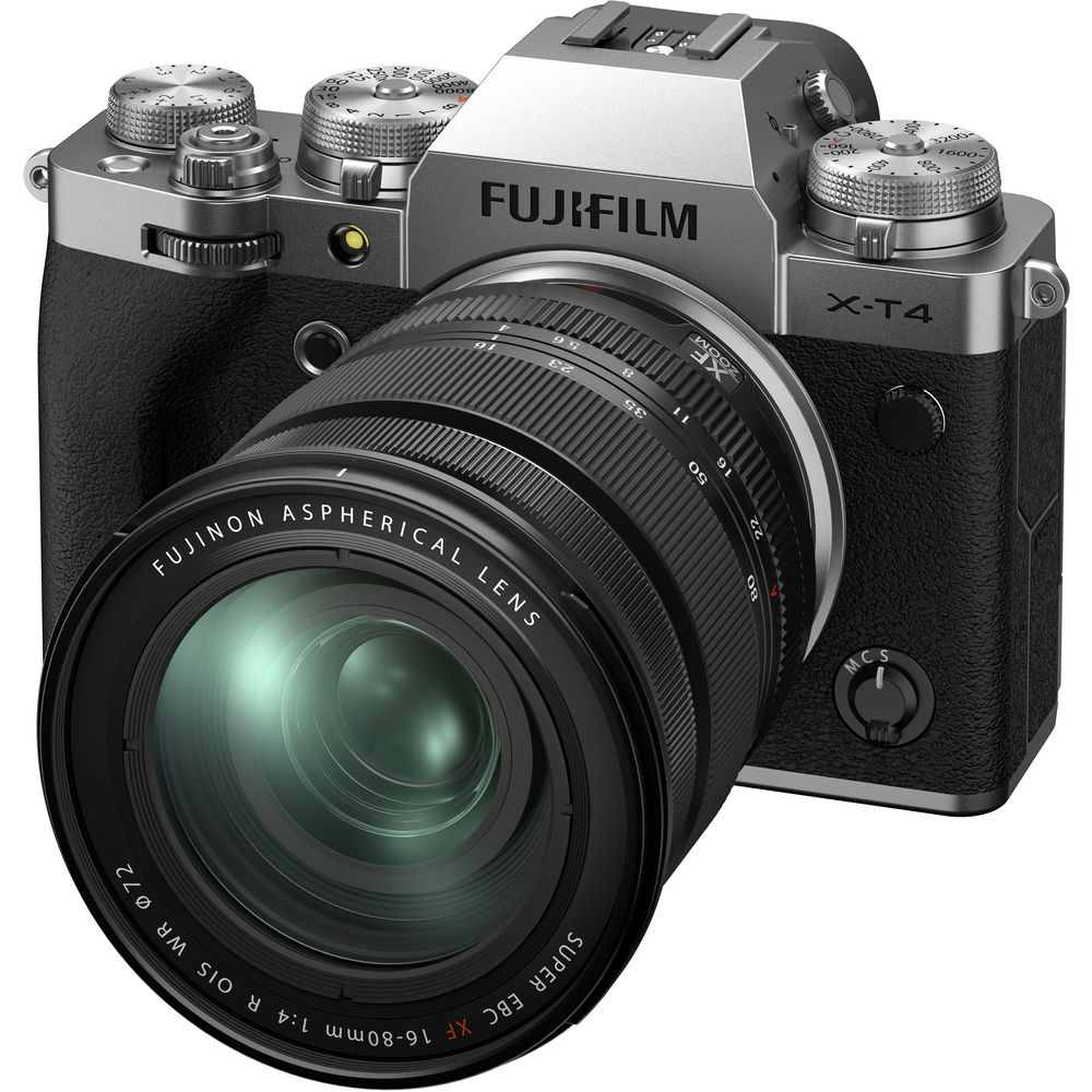 Fujifilm X-T4 Mirrorless Camera with 16-80mm Lens - Silver